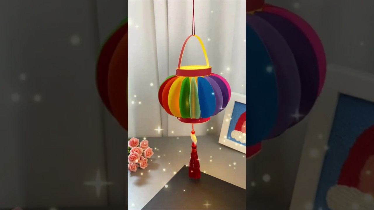 Very easy, beautiful chinese lantern, Papercraft  #diy#craft4fun