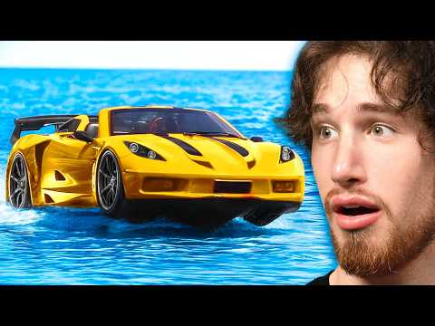 Car Drives On Water !