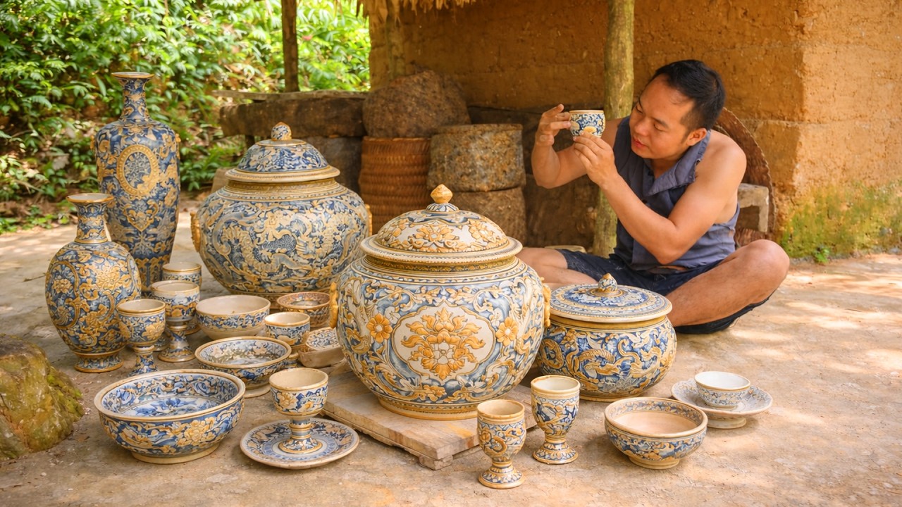 Primitive Clay Pottery Collection | Ancient Cooking Tools DIY Journey