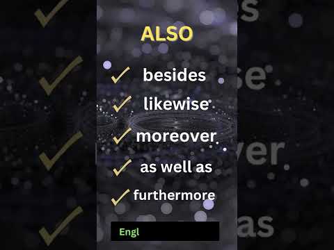 But Also Therefore Especially Synonyms | English Vocabulary Builder