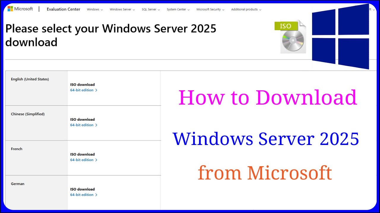 How to Download Windows Server 2025 ISO - Official and Free from Microsoft