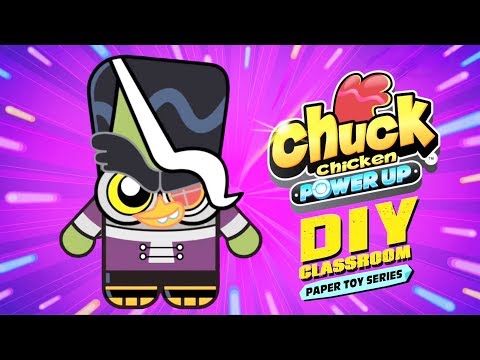 Chuck Chicken - Art & Craft - How to do DEE paper toy - Power Up DIY