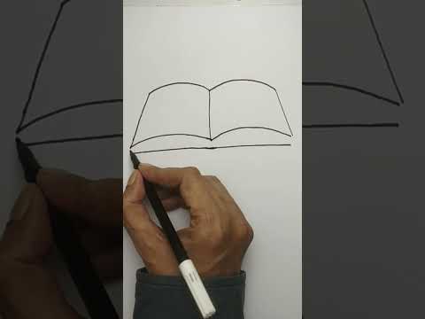 How to draw open book in one point perspective easy beginners #drawing