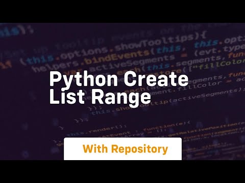 python create list range