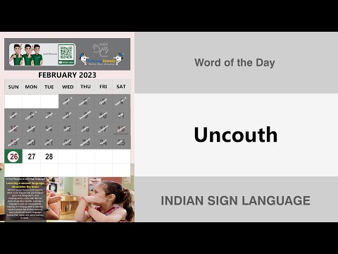 Uncouth (Adjective) Word of the Day for February 26th