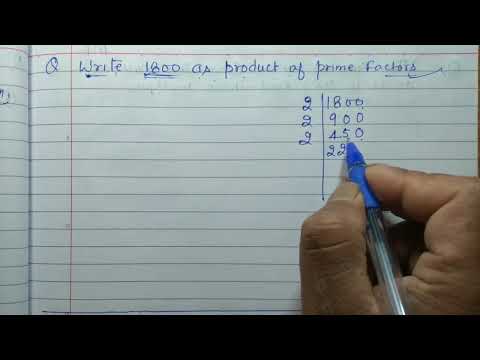 Write 1800 as product of prime factors