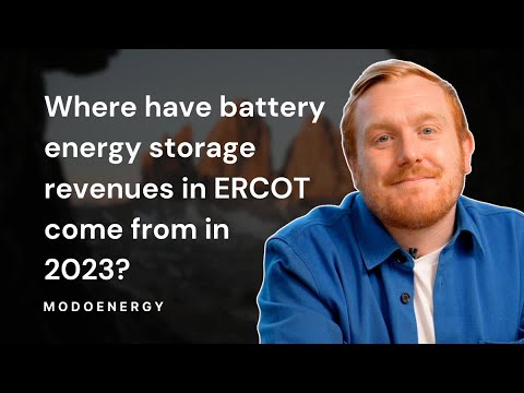 Where have ERCOT battery energy storage revenues come from in 2023?