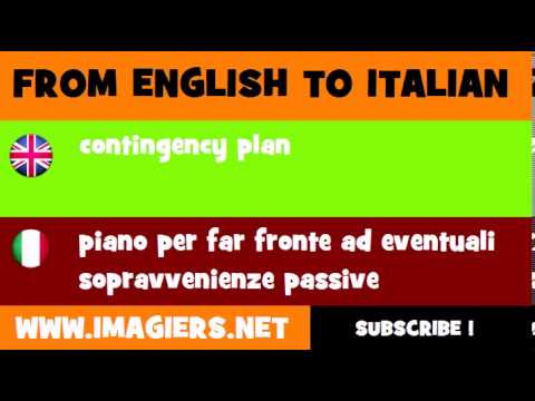 How to say contingency plan in Italian