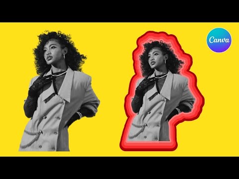 How to outline an image in canva || Add white border around image in canva