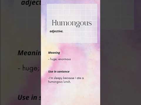 Humongous || Pronunciation || Meaning || Use in Sentence || Learn one word daily #english #shorts