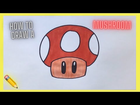 How to draw a Mushroom from Super Mario โ๏ธ