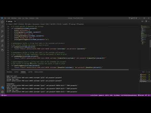 SQL Injections - Simple Python Program