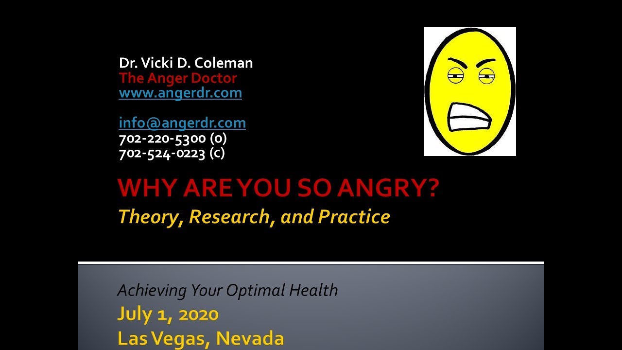 Anger Management: Why Are You So Angry? | Dr. Vicki Coleman
