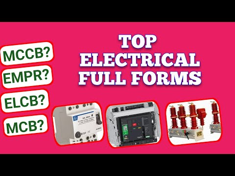 MCB Full Form || Full Forms of Electrical Terms