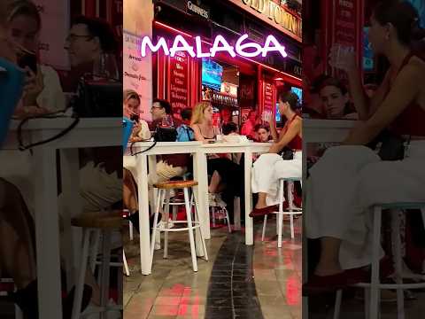Malaga Nightlife Spain in Summer 2024 4K 🇪🇸 Málaga #shorts #travel #summer #holiday