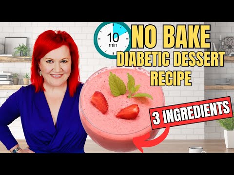 3 INGREDIENT Diabetic Dessert Recipe | 10 Minutes ONLY | NO BAKE, Easy Sugar Free Desserts