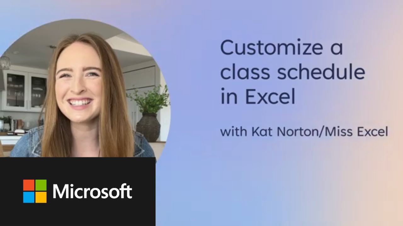 Microsoft Create: Customizing a semester class schedule template in Excel