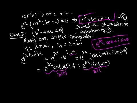 Diff Eqn: 2nd order linear ode (complex roots)