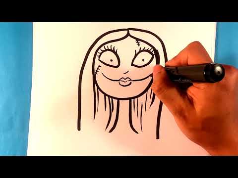 How to Draw Sally - Nightmare Before Christmas - Halloween Drawings