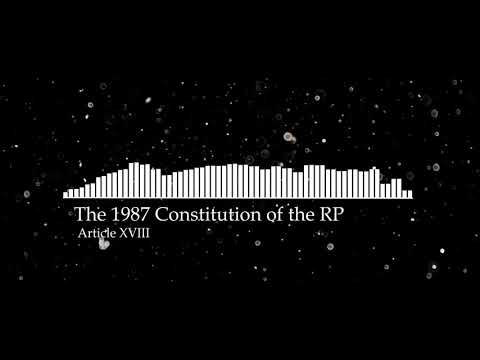 The 1987 Constitution of the Republic of the Philippines - Article XVIII