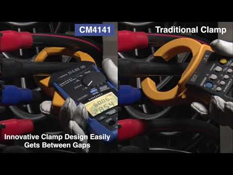 HIOKI AC Clamp Meter CM4141 | New Clamp Design Lets You Get Between Thick Conductors with Ease
