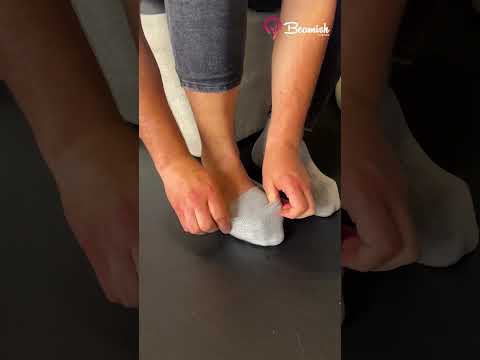 Turn your sock into a slipper 🧦#socks #slippers #hacks