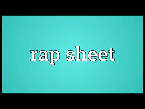 Rap sheet Meaning