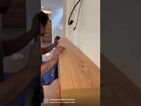 Installing a faux box fireplace mantel - Ash wood 😍