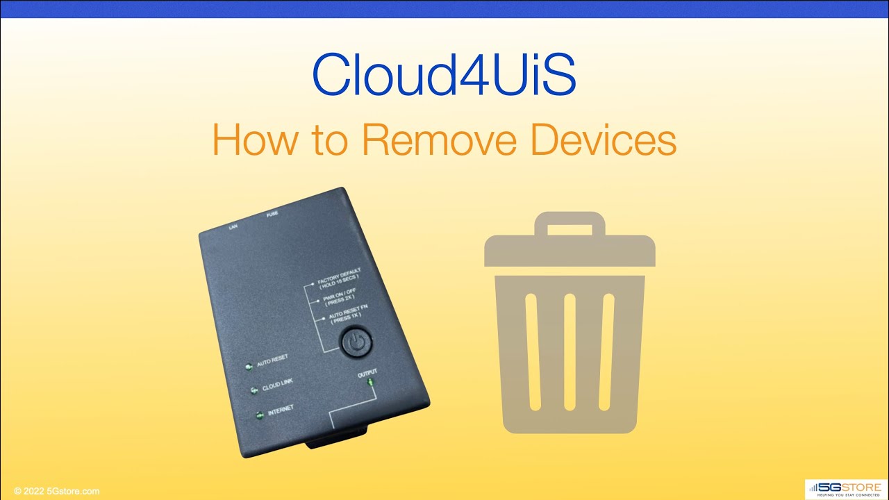 Cloud4UIS - How to Remove Devices