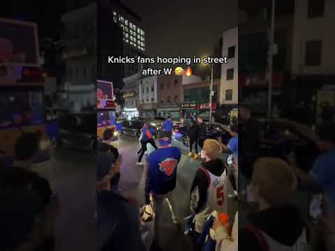 Knicks Fans Play Basketball In Streets π #shorts