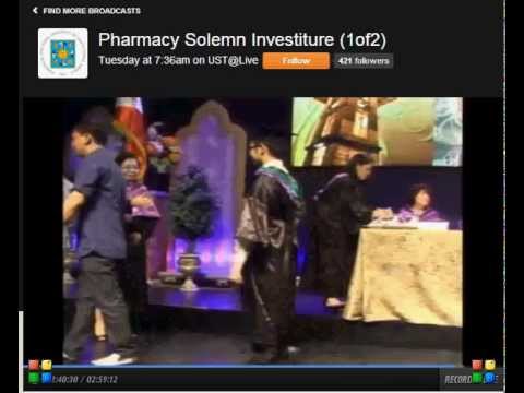 UST Faculty of Pharmacy Solemn Investiture Graduation 2013 Biochemistry