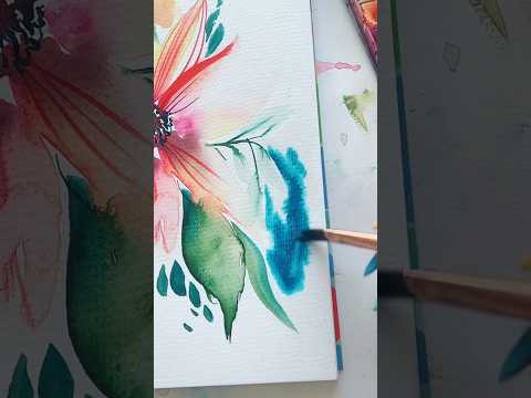 Paint🎨a watercolor background fast! #watercolorforbeginners #watercoloreffect #watercolorpainting