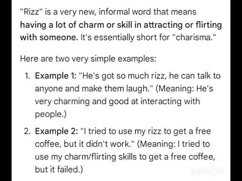 Meaning of "Rizz"