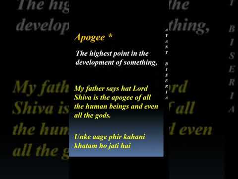 meaning of apogee by Ayant Biseria #puneetbiseria