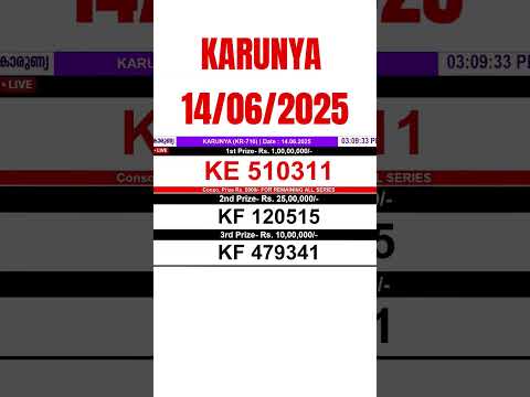 Kerala lottery live result |KARUNYA |#keralalottery#lotteryresult|pridelotteriesthrissur|