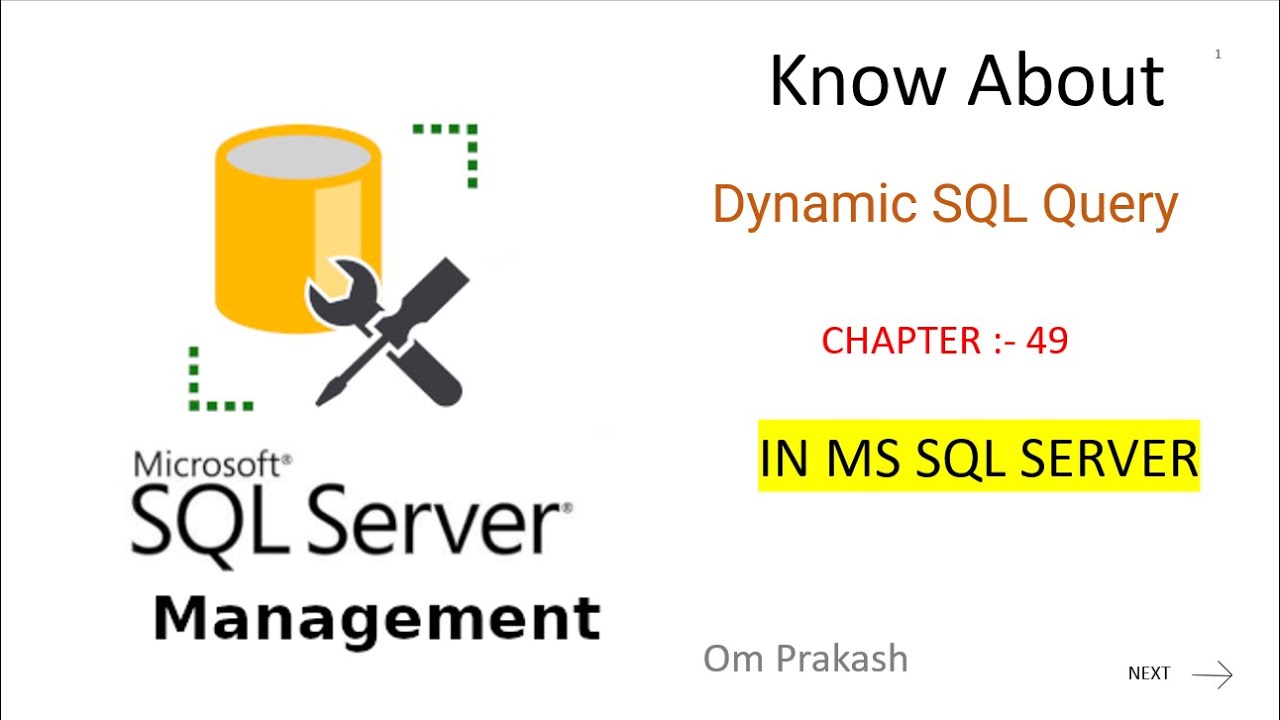 Dynamic SQL Query