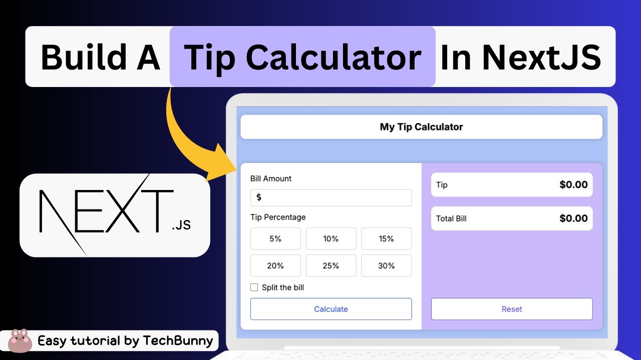 Tip Calculator | NextJS Beginner Project Tutorial