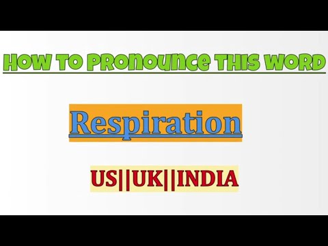 How to pronounce Respiration in US||UK||INDIA