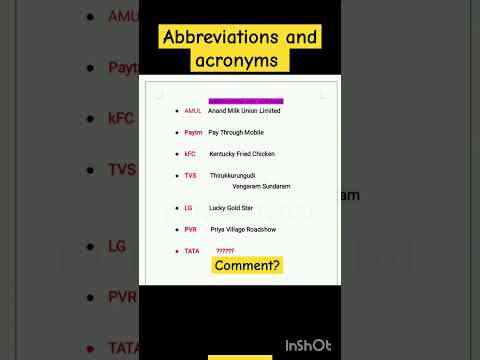 Acronyms and abbreviations #acronyms #abbrevations #knowledgeispower #likeforlikes #popular
