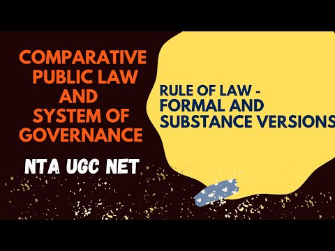Rule of Law: Formal and Substantive Versions Video Lecture - Law for ...