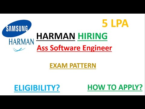 Harman Hiring | Associate Software Engineer | 5 LPA