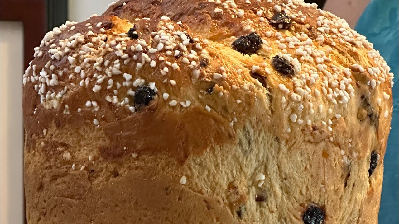 Panettone: Italian Christmas Bread! Dough made in bread machine and baked in the oven