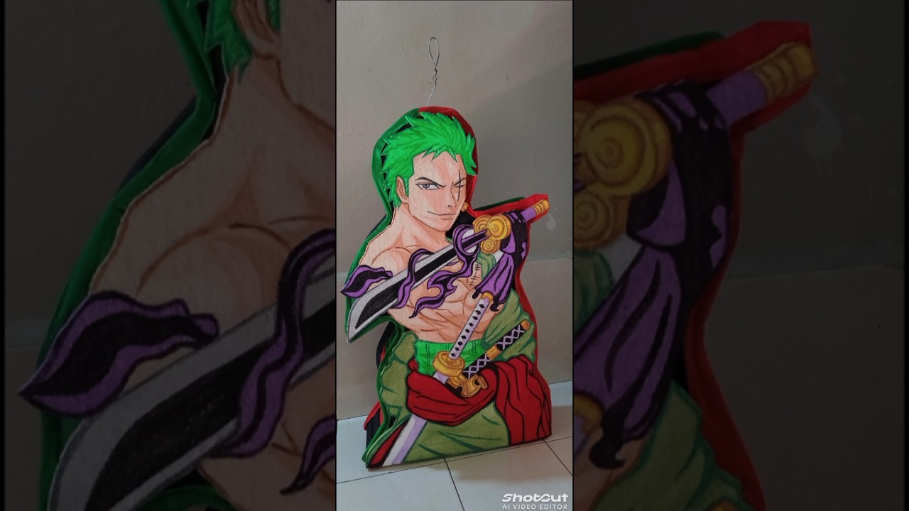 Piñata y Chupetero de Zorro Rononoa🟢🟩 #zoro #piñata