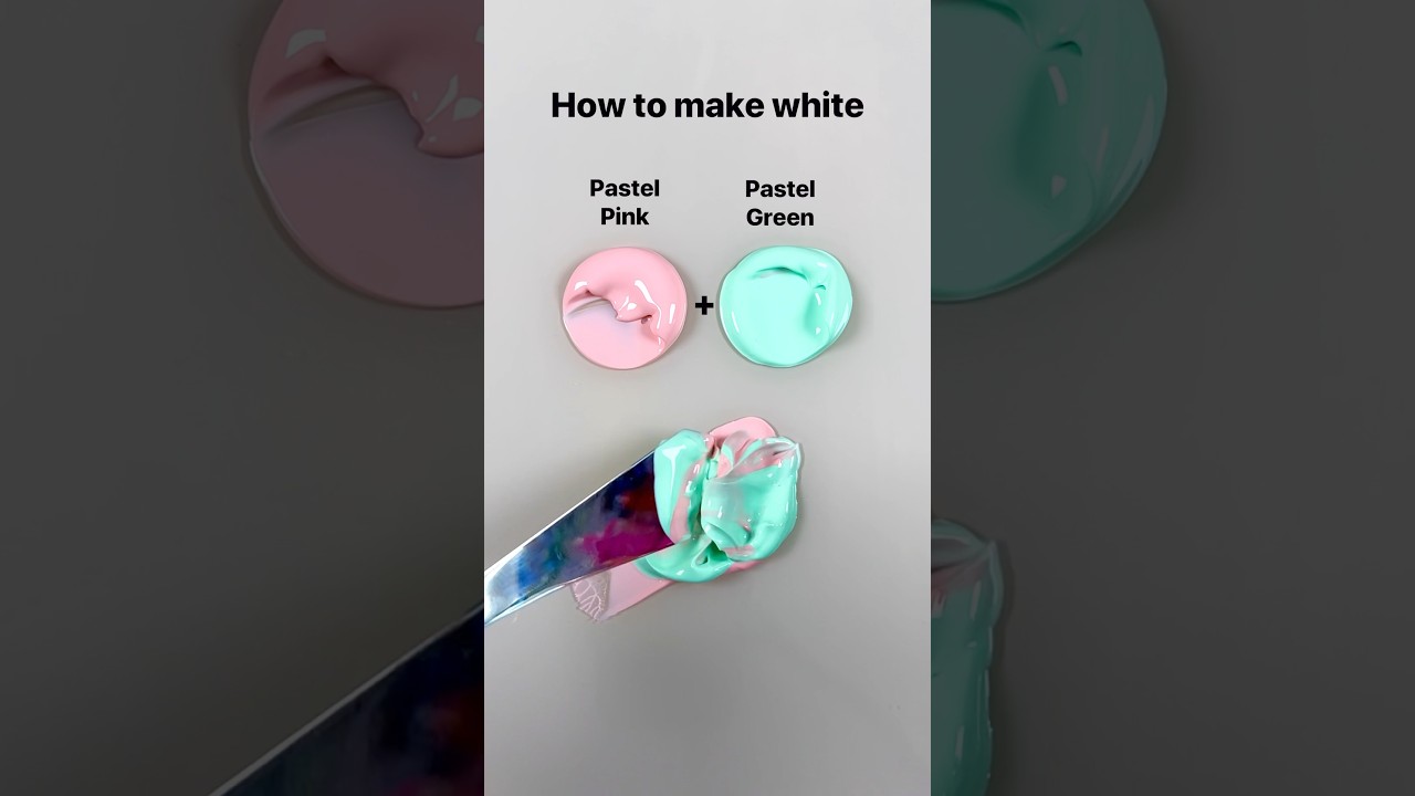 How to make white #colormixing #oddlysatisfying #whitepaint #tappingsounds #asmr #asmrart