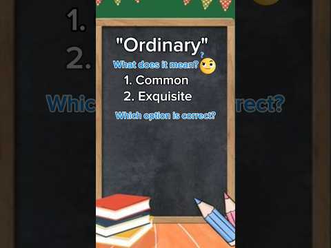 ORDINARY || Learn English || English Speaking || #ordinary #fluentfables