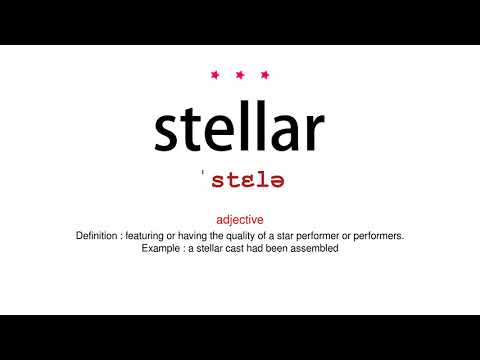 How to pronounce stellar - Vocab Today