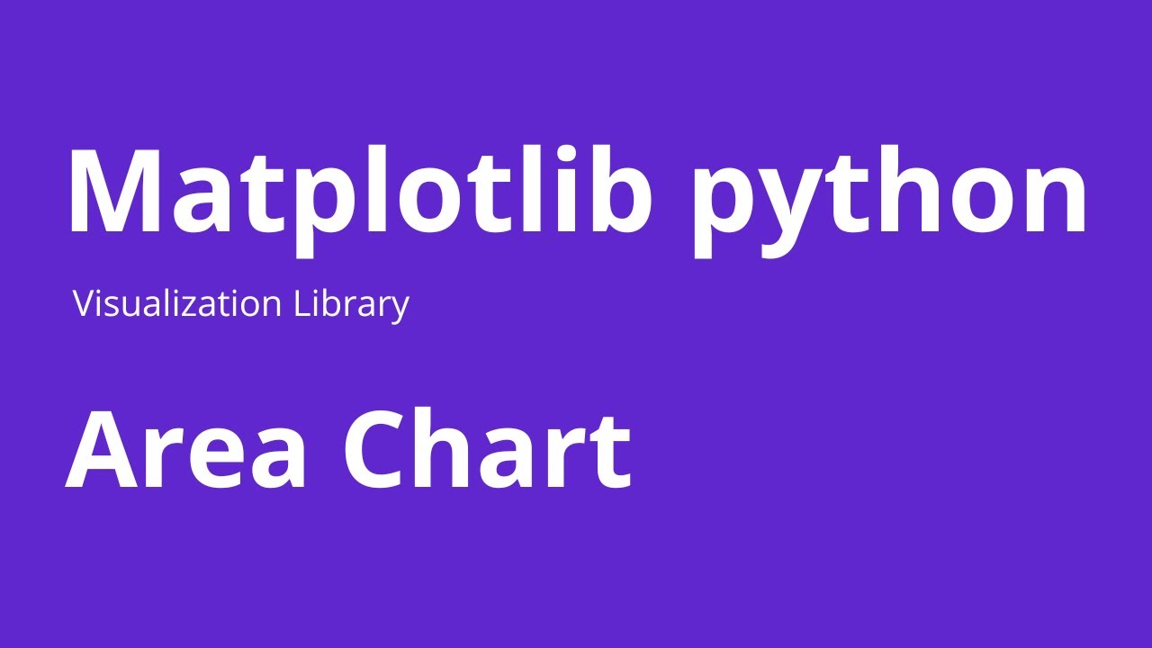 Area Chart - How to Create Area Chart in Matplotlib using Python