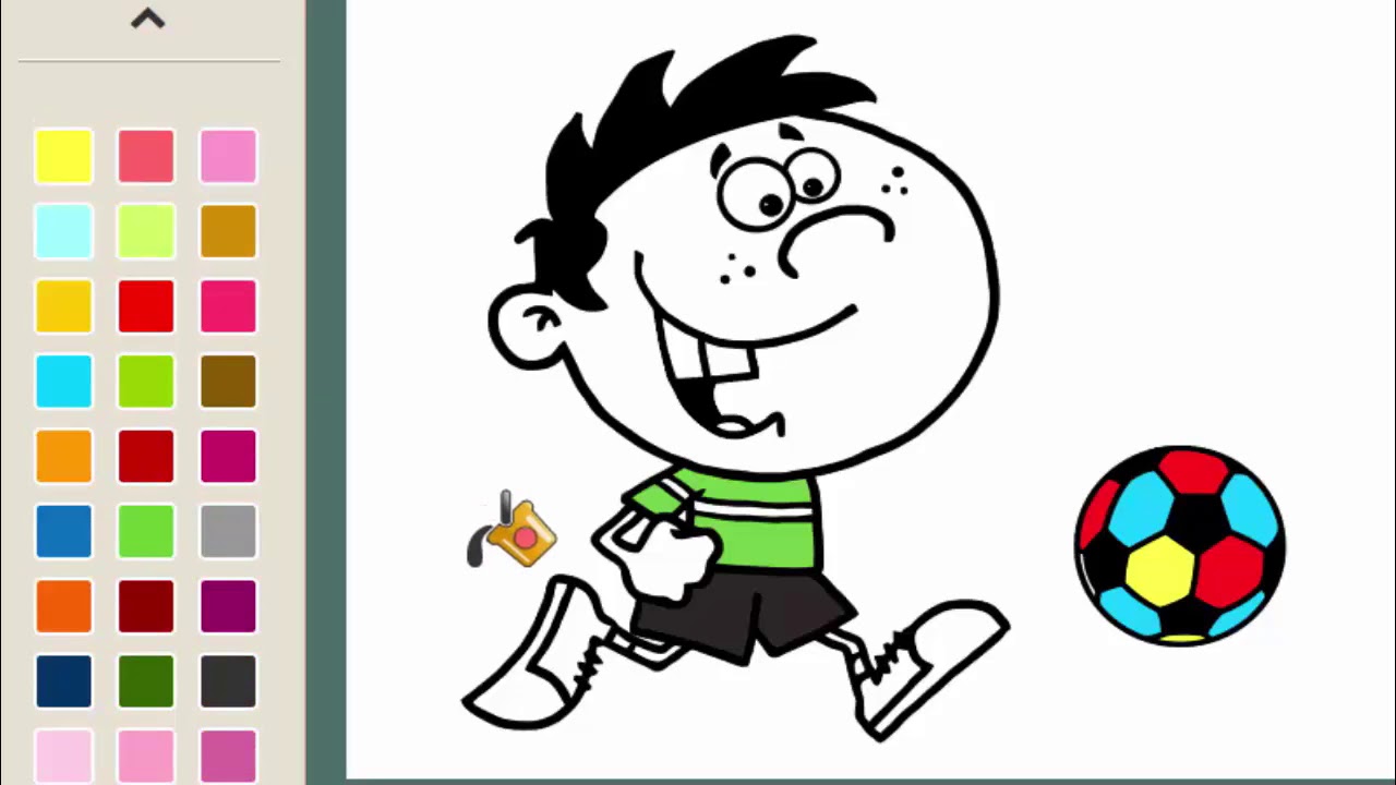 How to Draw Soccer Player Color Pages Video for Children