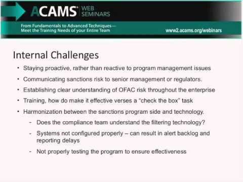 Managing an Effective OFAC Compliance Program