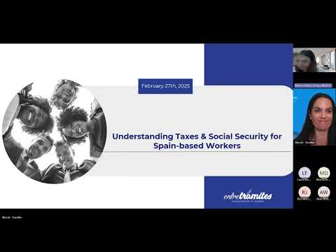 Webinar - Taxes, social security and financial planning for workers in Spain